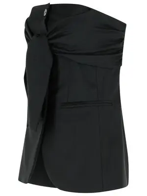 Max Mara Virgin Wool Bustier Top