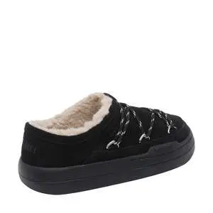 Moon Boot Suede Slip-on Slippers - Black