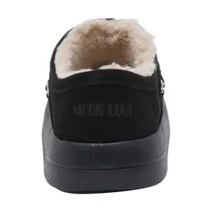 Moon Boot Suede Slip-on Slippers - Black