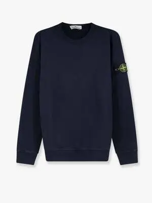 Stone Island Organic Cotton Crewneck Sweatshirt With Logo Patch - Multicolor