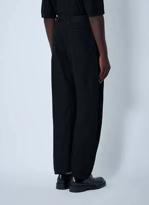 LEMAIRE Twisted Crotch Seam Cotton Pants - Black