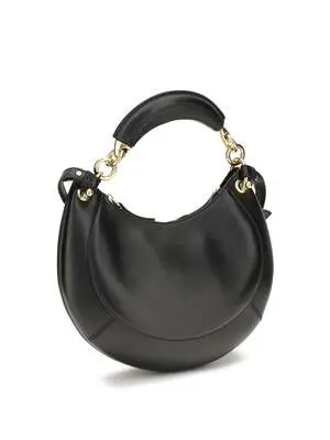 Chloé Marcie Shoulder Bag In Calfskin - Black