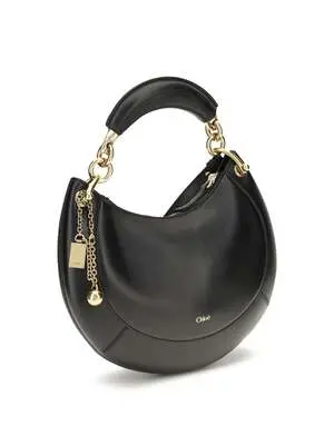 Chloé Marcie Shoulder Bag In Calfskin - Black