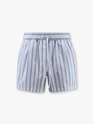 Dolce & Gabbana Striped Cotton And Silk Shorts