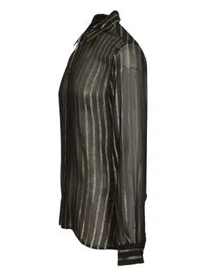 Valentino Garavani Silk And Lurex Chiffon Shirt
