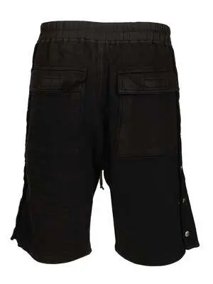 Rick Owens Loose-fit Sweatshirt Shorts With Snap Button Detailing