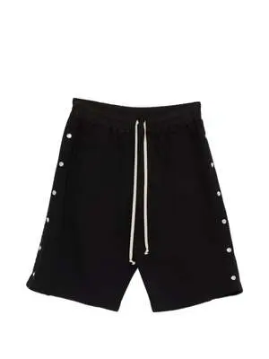 Rick Owens Loose-fit Sweatshirt Shorts With Snap Button Detailing