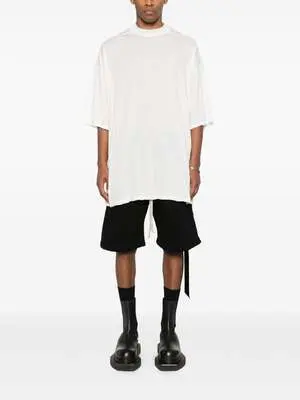 Rick Owens Loose-fit Sweatshirt Shorts With Snap Button Detailing