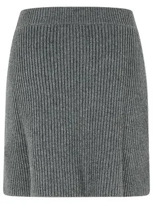 JIL SANDER Ribbed Wool Miniskirt