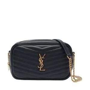 Saint Laurent Mini Lou Monogram Logo Quilted Crossbody Bag