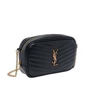 Saint Laurent Mini Lou Monogram Logo Quilted Crossbody Bag