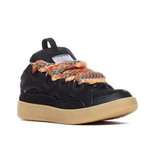 LANVIN Curb Suede Sneakers - Black