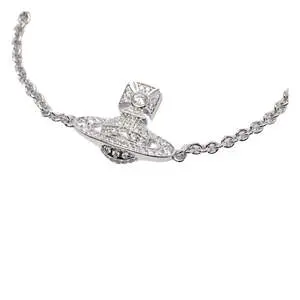 VIVIENNE WESTWOOD Carmela Bas Relief Bracelet With Crystals - Silver