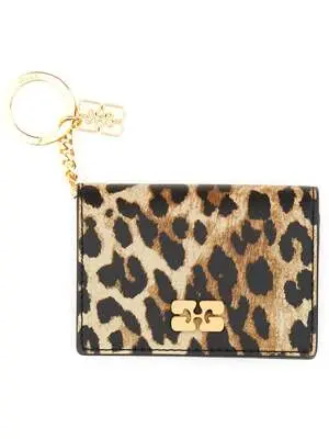 GANNI Bou Card Holder With Animal Motif - Multicolor
