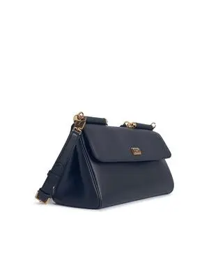Dolce & Gabbana My Sicily' Plongé Calf Leather Handbag - Black