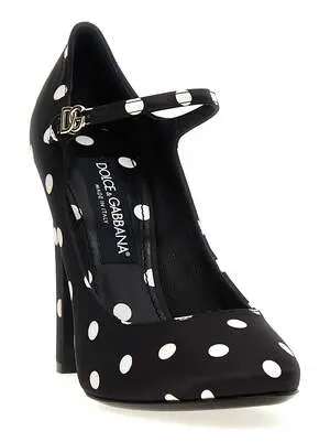Dolce & Gabbana Mary Jane Sharon Polka Dot Satin Pumps