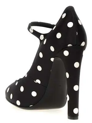 Dolce & Gabbana Mary Jane Sharon Polka Dot Satin Pumps