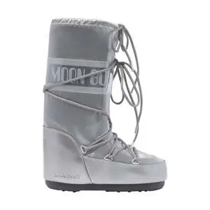 Moon Boot Icon Glance Knee-high Lace-up Boots - Silver