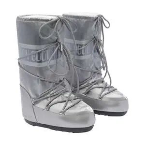 Moon Boot Icon Glance Knee-high Lace-up Boots - Silver
