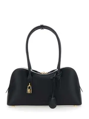 Stella McCartney Ryder Logo Padlock Top Handle Handbag - Black