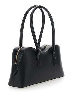 Stella McCartney Ryder Logo Padlock Top Handle Handbag - Black
