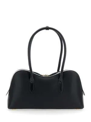 Stella McCartney Ryder Logo Padlock Top Handle Handbag - Black