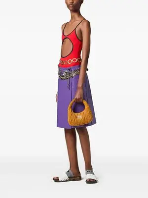 Miu Miu Small Wander Matelassé Suede Bag - Multicolor