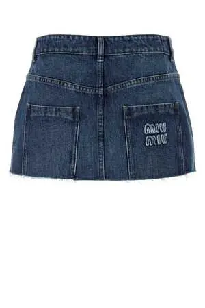 Miu Miu Denim Mini Skirt