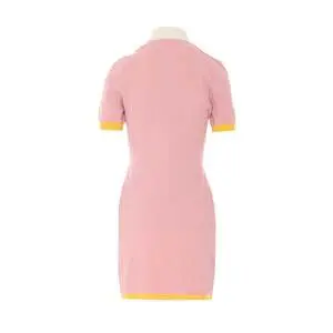 Fendi Short-sleeve Crew Neck Dress With All-over Logo - Pink