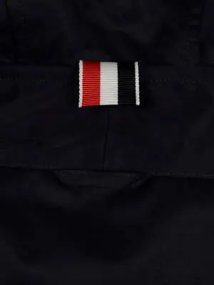 Thom Browne Nylon Hooded Shirt - Blue