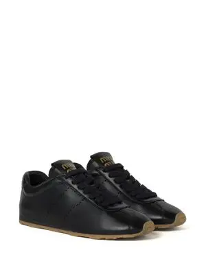 Miu Miu Lamb Skin Sneakers - Black