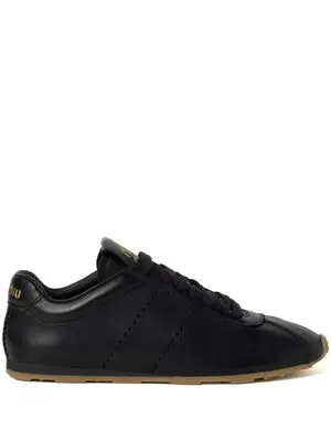 Miu Miu Lamb Skin Sneakers - Black