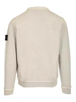 Stone Island Malfilé Cotton Crewneck Sweatshirt With 'old' Treatment - Gray