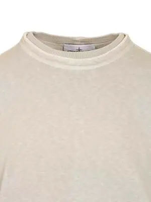 Stone Island Malfilé Cotton Crewneck Sweatshirt With 'old' Treatment - Gray