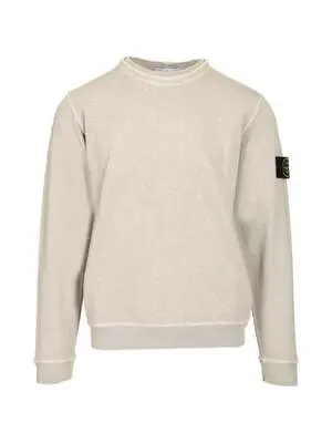 Stone Island Malfilé Cotton Crewneck Sweatshirt With 'old' Treatment - Gray