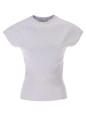 Sportmax SPORTMAX Ribbed Viscose Jumper Blue