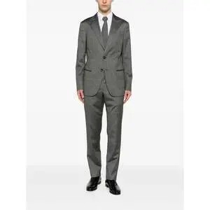 Giorgio Armani Grey Suits Single Breasted Suits