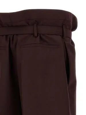 Saint Laurent Wool And Mohair Blend Paper-bag Waist Trousers