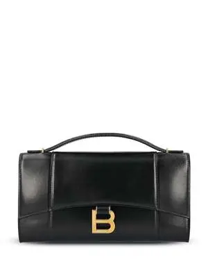 Balenciaga Hourglass Pochette With Handle - Black