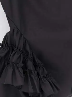 Dries Van Noten Casey Wool And Silk Top - Black