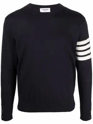 Thom Browne 4-bar Merino Wool Pullover - Blue