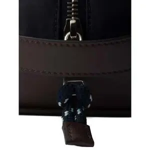 Prada Leather Trimmed Enamel Triangle Logo Wash Bag