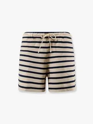 Moncler Moncler Cotton Shorts With Striped Pattern Multicolor