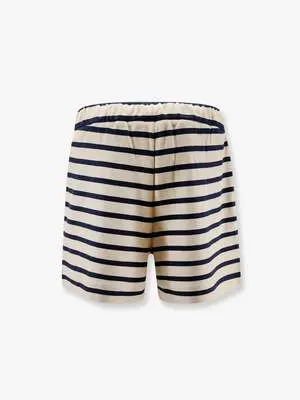 Moncler Cotton Shorts With Striped Pattern - Multicolor