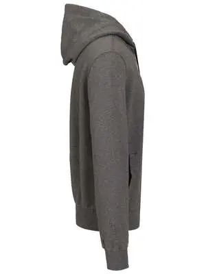 Dolce & Gabbana Full Zip Hooded Sweatshirt With Heraldic Patch