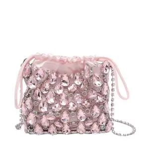 SELF-PORTRAIT Mini Crystal Chainmail Handbag