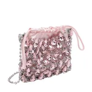 SELF-PORTRAIT Mini Crystal Chainmail Handbag