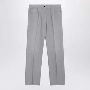 Prada Grey Washed Denim Straight Leg Jeans - Gray