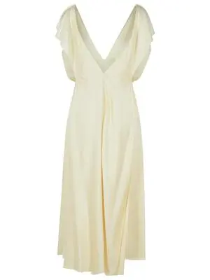 JIL SANDER Viscose Blend Dress - Cream