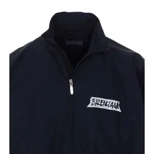 Balenciaga Masking Tape Track Jacket - Black